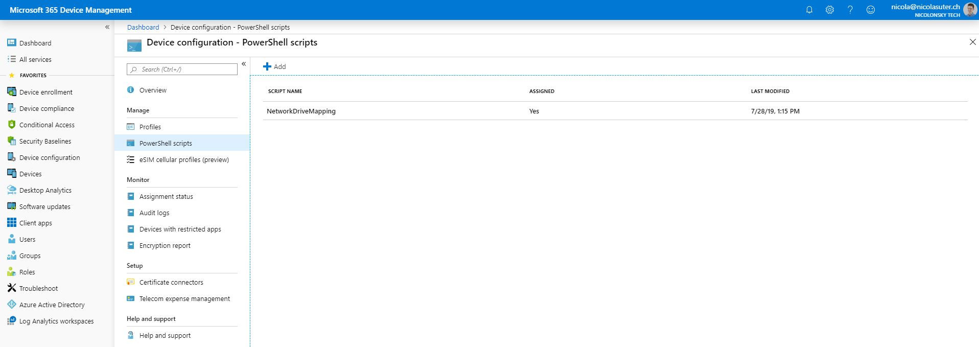 View And Export Uploaded Intune Powershell Scripts