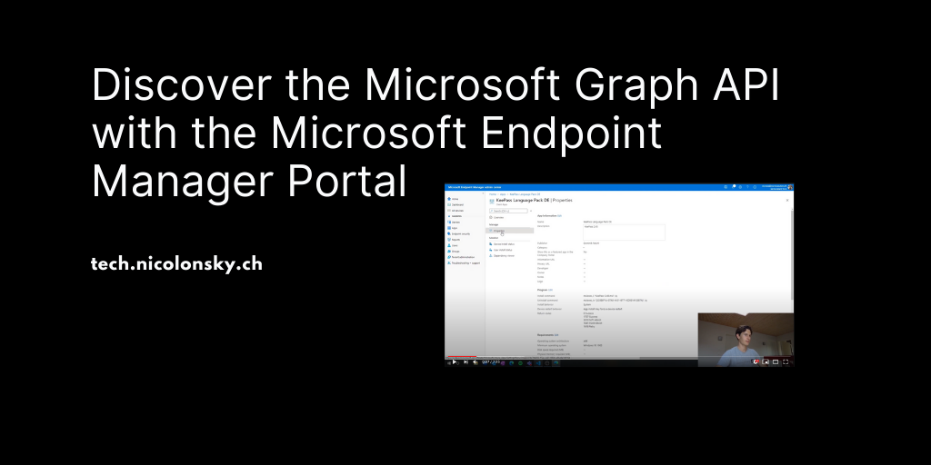 Discover the Microsoft Graph API with the Microsoft Endpoint Manager ...